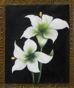 Dva bílé květy - 50 x 60 cm