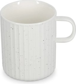 Bílý hrnek z kostního porcelánu 410 ml Ora Gloss – Salt&amp;Pepper