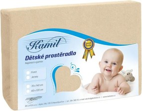 Bellatex Dětské FROTÉ prostěradlo Béžová 60x120 cm
