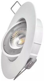 EMOS Bílé LED bodové svítidlo 5W s výklopným rámečkem Economy+ Barva světla: Teplá bílá