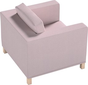 Potah na křesko IKEA Karlanda, krátký barva růžová látka pletený vzor