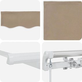 Stahovací markýza Béžová 400 × 300 cm Polyester a hliník 3330607