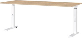 Polohovací pracovní stůl s deskou v dubovém dekoru 80x180 cm Downey – Germania