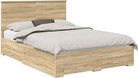 Rám postele s čelo Sonoma dub 150 x 200 cm Kompozitní dřevo 3409635