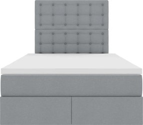 Postel s úložným prostorem a matrací Světle šedá 120 x 200 cm 3371898