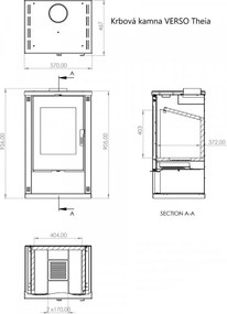 Krbová kamna VERSO Theia, slonová kost