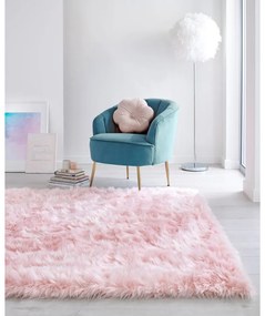 Flair Rugs koberce Kusový koberec Faux Fur Sheepskin Pink - 120x170 cm