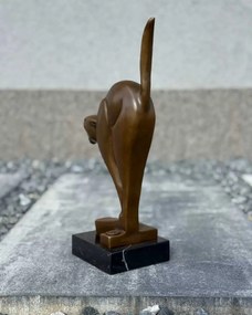 Bronzová socha Kočka – art deco zvířecí figurka