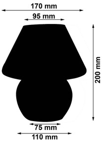 Stolní lampa Glas, bílá, Ø 17 cm