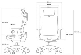Yenkee - Kancelářská židle černá/šedá