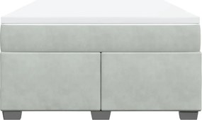 Box spring postel s matrací světle šedá 140x200 cm samet 3285287