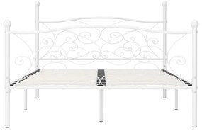 Petromila Rám postele s laťkovým roštem bílý kov 120 x 200 cm