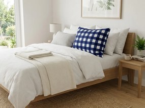Povlak na polštář z mikrovlákna NAVY GINGHAM 70x90 cm, modro-bílý