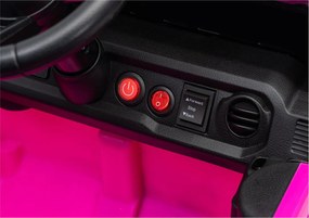 LEAN CARS Akumulátorové vozidlo Jeep Rubicon DK-JWR558 24 V, růžové