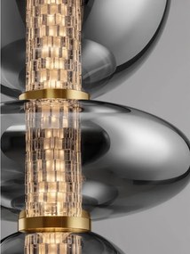 Šedé kovové LED závěsné svítidlo se skleněným stínidlem ø 25,5 cm Navi – Nova Luce