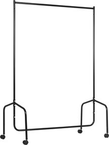 HOMCOM Oblekový Stojan na Kola Pevná Železná Tyč na Oblečení Stojan na Kabáty Nosnost 140 Kg 120 x 60 x 170 cm v Černém Oceli