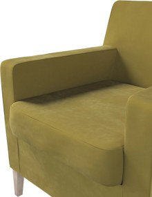 Potah na křeslo IKEA Karlstad barva zelená látka lesklé, sametová