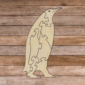 Dřevěné montessori edukační puzzle - Tučňák | SENTOP H019 Topol H019