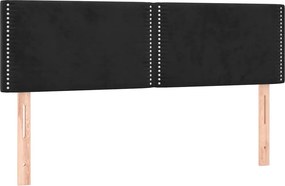 Box spring postel s matrací černá 140x200 cm samet 3130903