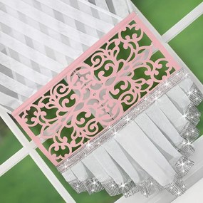 Fliying Dekorativní bílý/růžový prolamovaný panel 120x150 cm