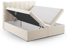 Béžová boxspring postel s úložným prostorem 180x200 cm Bali – Cosmopolitan Design