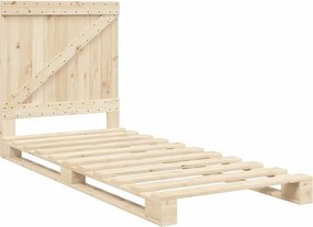 Rám postele s čelem 90 x 200 cm masivní borové dřevo 3281550