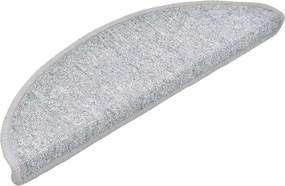Schodové rohože 30 ks 56 x 17 x 3 cm světle šedé, půlkulaté 3365736