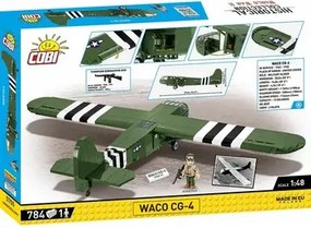 COBI 5755 II WW Waco CG-4 D-DAY / 784 kostek / 1 figurka / 1:48 / od 8
