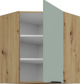 ARIA st | horní kuchyňská skříňka 60x60 GN-72 1F (45°) rohová s policemi | 60x60 cm | artisan/aquamarine