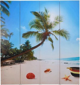 Skládací paraván 160 x 170 cm pláž 240476
