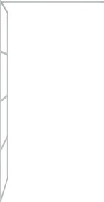 Sprchová zástěna walk-in stříbrná 90 x 195 cm čiré ESG sklo 152136