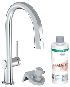 Hansgrohe Aqittura M91 - Dřezová baterie s výsuvnou koncovkou a filtrací, sBox, chrom 76800000