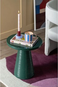 Kovový kulatý odkládací stolek ø 40 cm Catania Ribbed – Leitmotiv