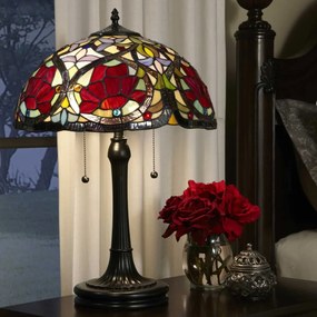 Elstead Secesní stolní lampa Tiffany LARISSA 58 cm/2×E27