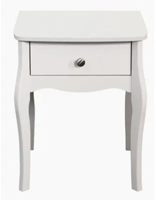 Noční stolek Baroko - bílá