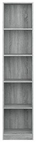 Petromila 5patrová knihovna šedá sonoma 40 x 24 x 175 cm kompozitní dřevo