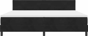 Postel s boxspringem s čelo Černá 200 x 200 cm samet 3339262