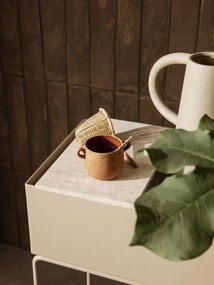 ferm LIVING Mramorový tác na Plant Box Beige, béžová barva, mramor