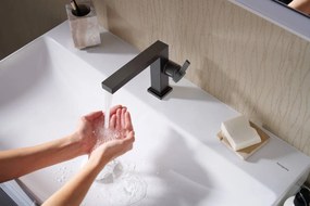 Hansgrohe Tecturis E, páková umyvadlová baterie 110 Fine CoolStart EcoSmart+ bez odtokové garnitury, černá matná, HAN-73021670