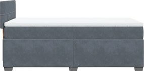Box spring postel s matrací tmavě šedá 80 x 200 cm samet 3286163