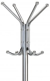 Autronic Věšák stojanový DALIDA - 182 cm, kov, lesklý chrom