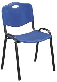 Plastová jídelní židle Manutan Expert ISO, modrá