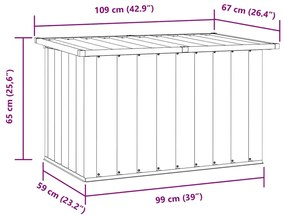 vidaXL Marketos Zahradní úložný box šedý 109 x 67 x 65 cm