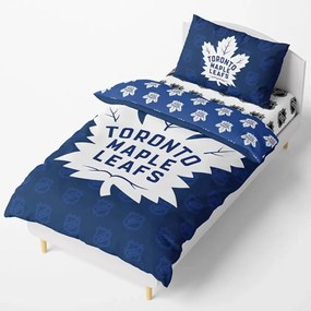 Hokejové ložní povlečení NHL Toronto Maple Leafs Shields - 100% bavlna renforcé - 70 x 90 cm + 140 x 200 cm