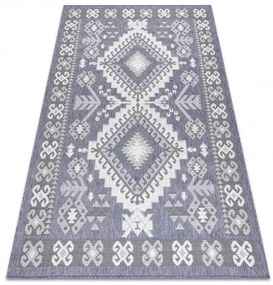 Dywany Łuszczów Kusový koberec Sion Sisal Aztec 3007 blue/pink/ecru – na ven i na doma - 140x190 cm