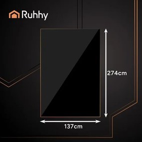 Dekorativní fóliový ubrus černý Ruhhy 26569, 137x274cm