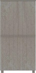 Šatní skříň HAMAR světle šedá 89 x 50 x 180 cm masivní borovice 340483