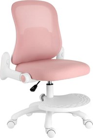 Dětská židle s podnožkou ERGODO ELI - růžová látka