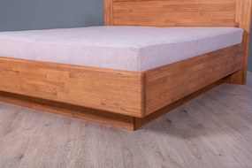 Masivní postel MARS - Solwo Design Dřevo a odstín oleje: DUB Cink - Olej odstín DO205, Rozměr spací plochy: 140x200
