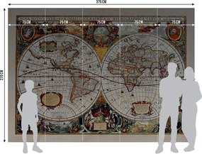 Fototapeta na míru Historická Mapa | Vliesová fototapeta na zed' | DFTNXXL0351